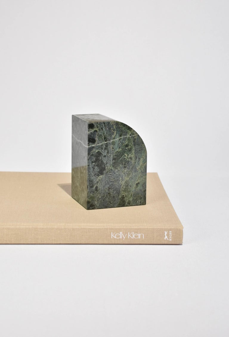 Green Marble Bookends at 1stDibs