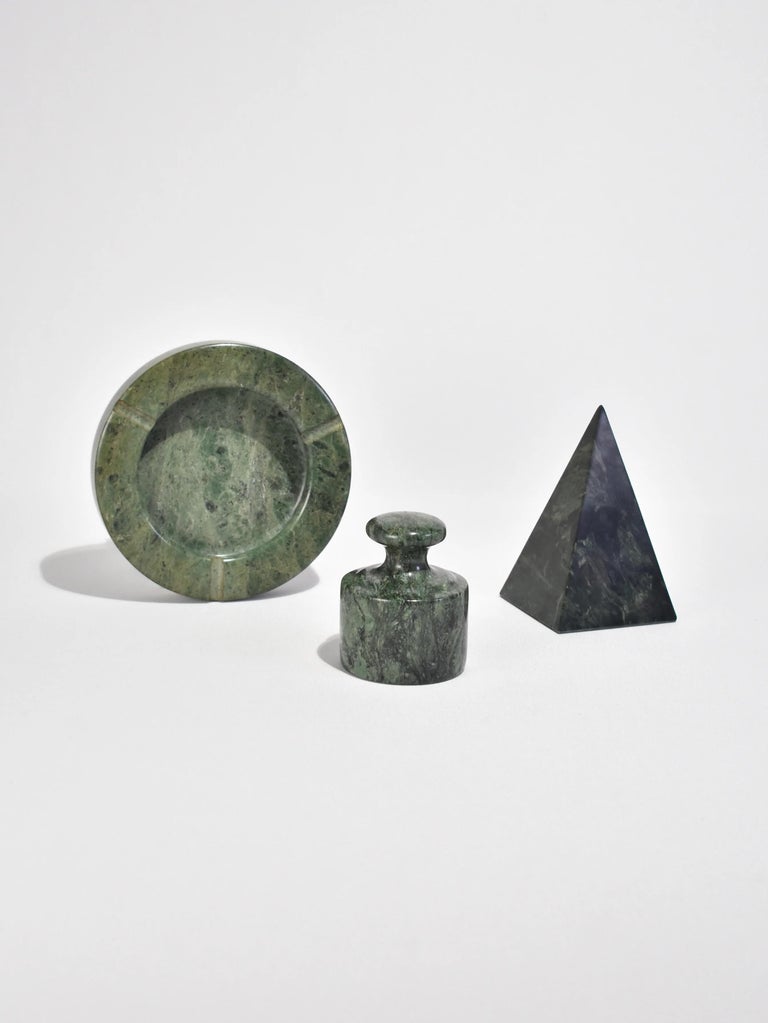 Green Marble Desk Set For Sale at 1stDibs