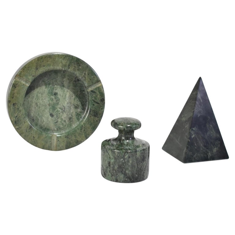 Green Marble Desk Set For Sale at 1stDibs