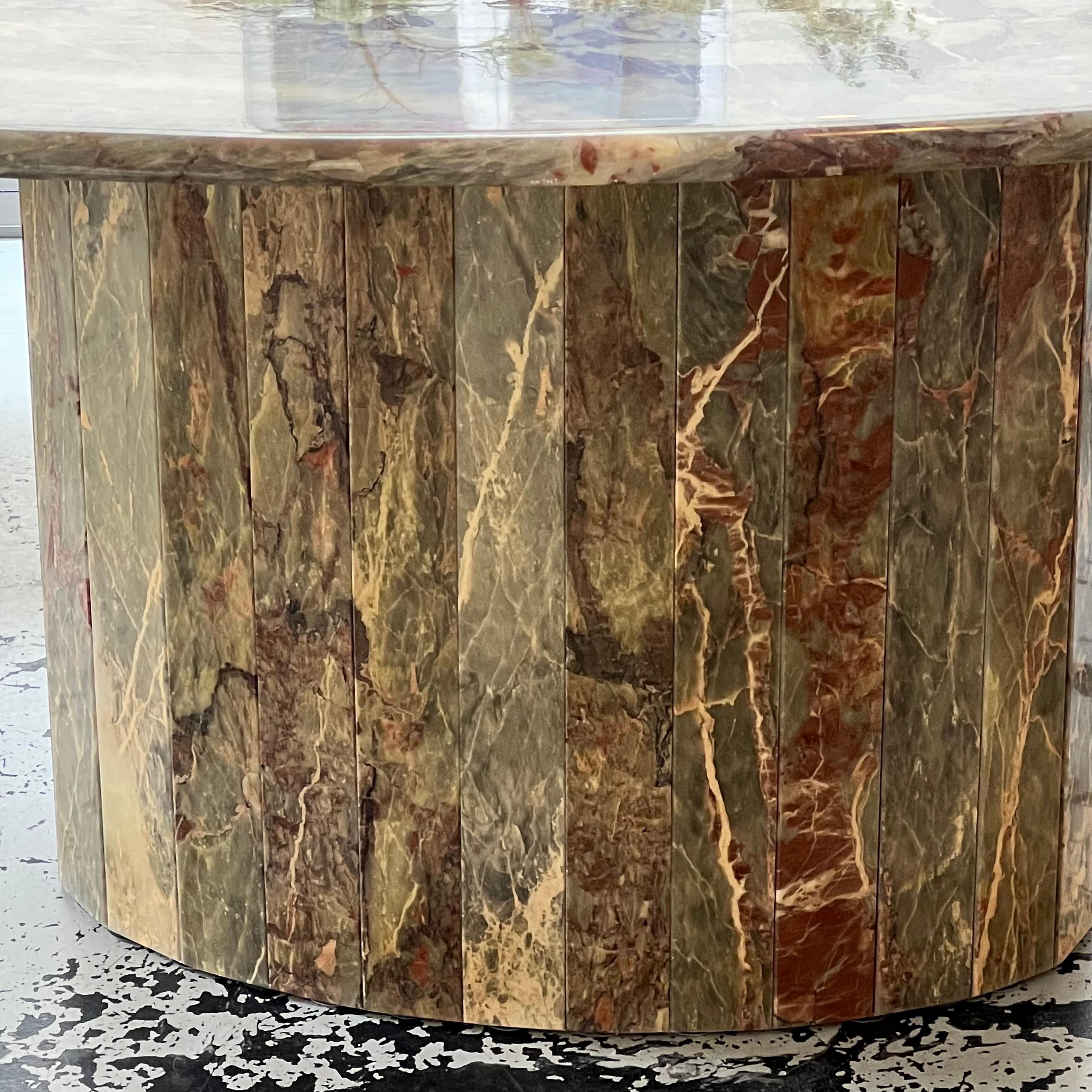 Green Marble Dining Table from Estours 80s For Sale at 1stDibs