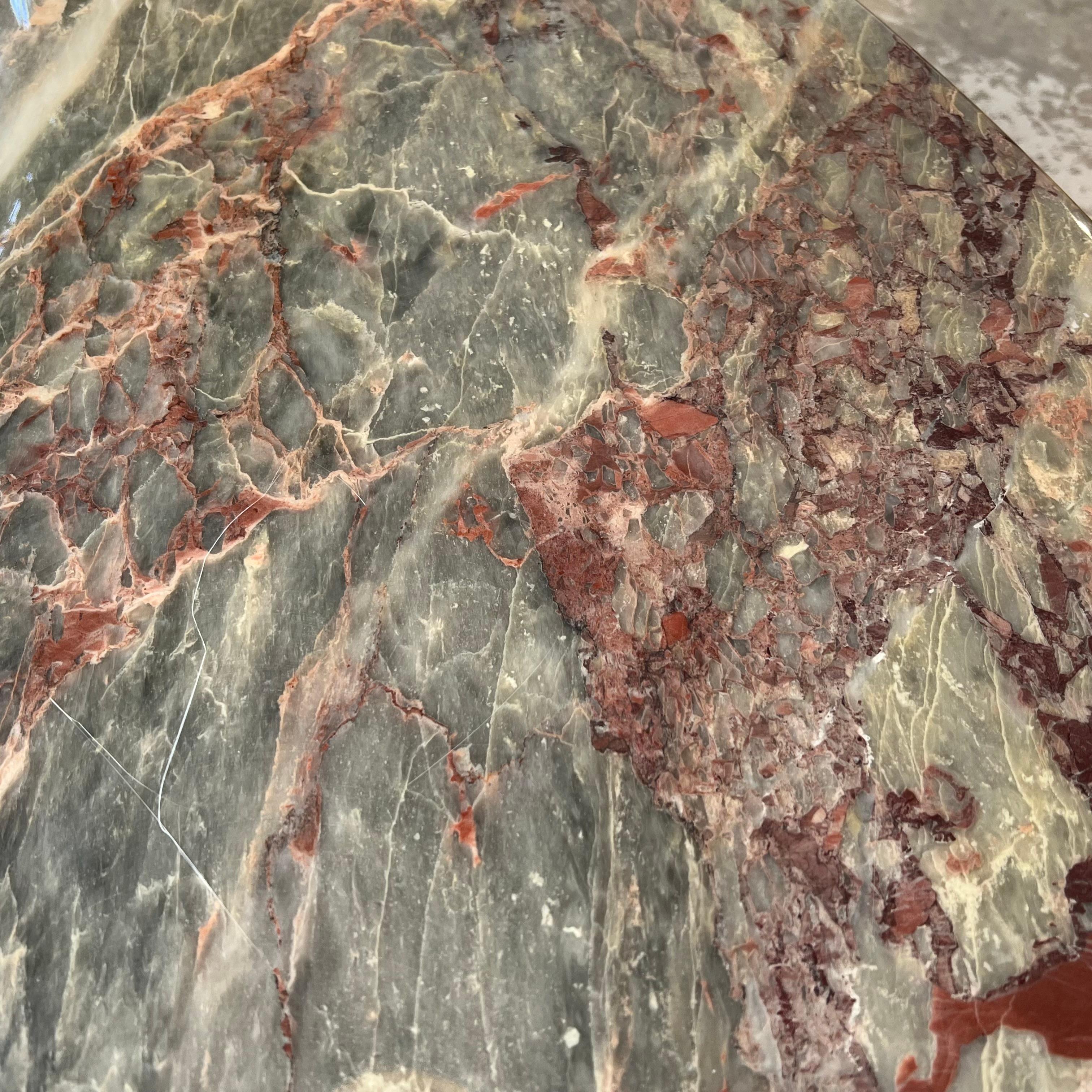 Green Marble Dining Table from Estours 80s For Sale at 1stDibs