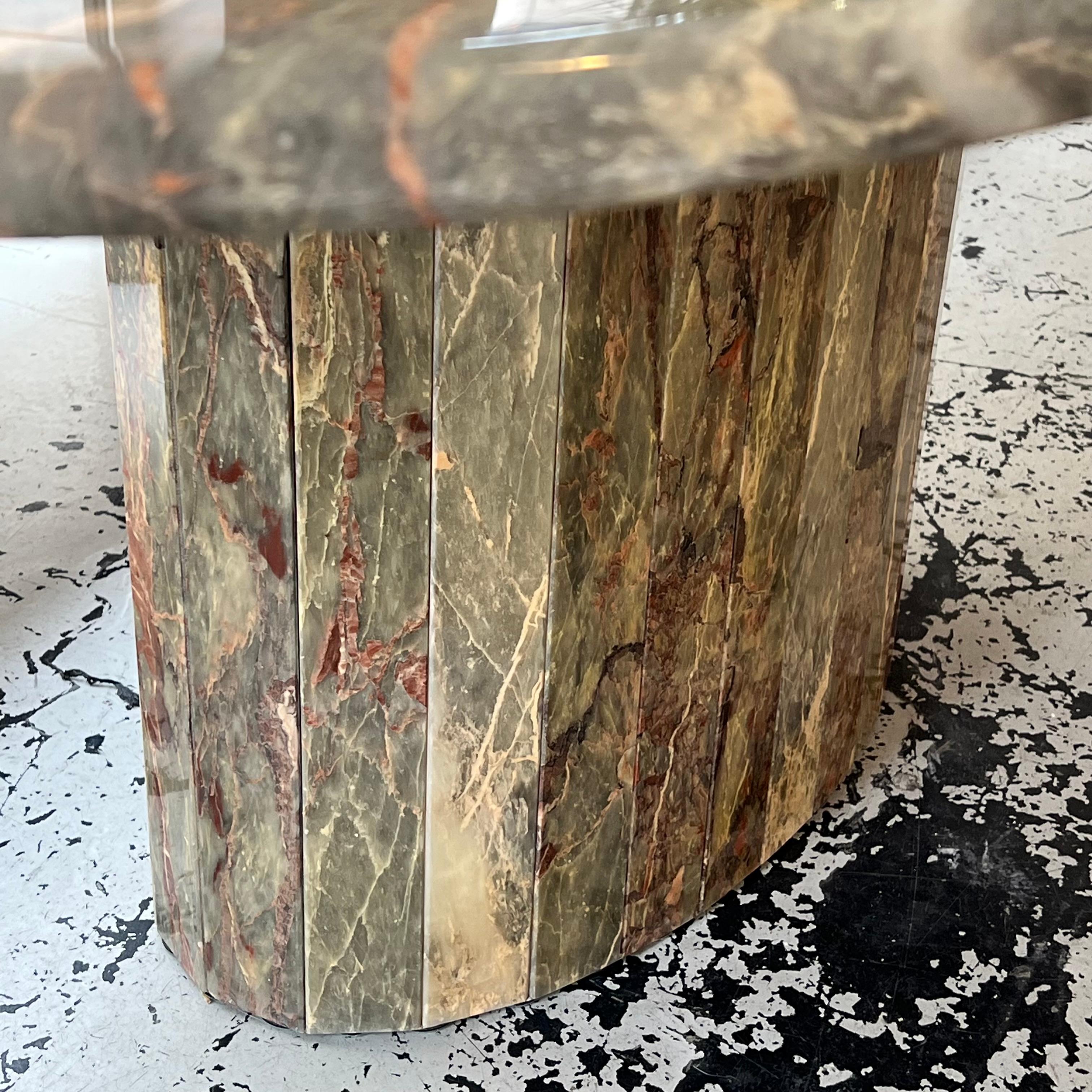 Green Marble Dining Table from Estours 80s For Sale at 1stDibs