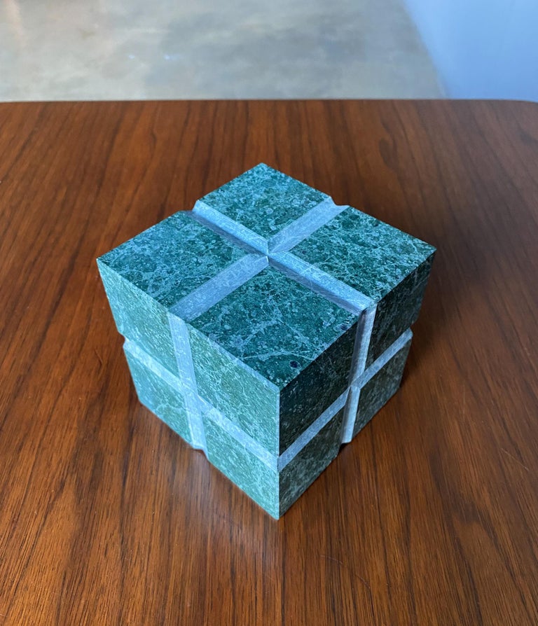 Green Marble Sculptural Object, circa 1980 For Sale at 1stDibs