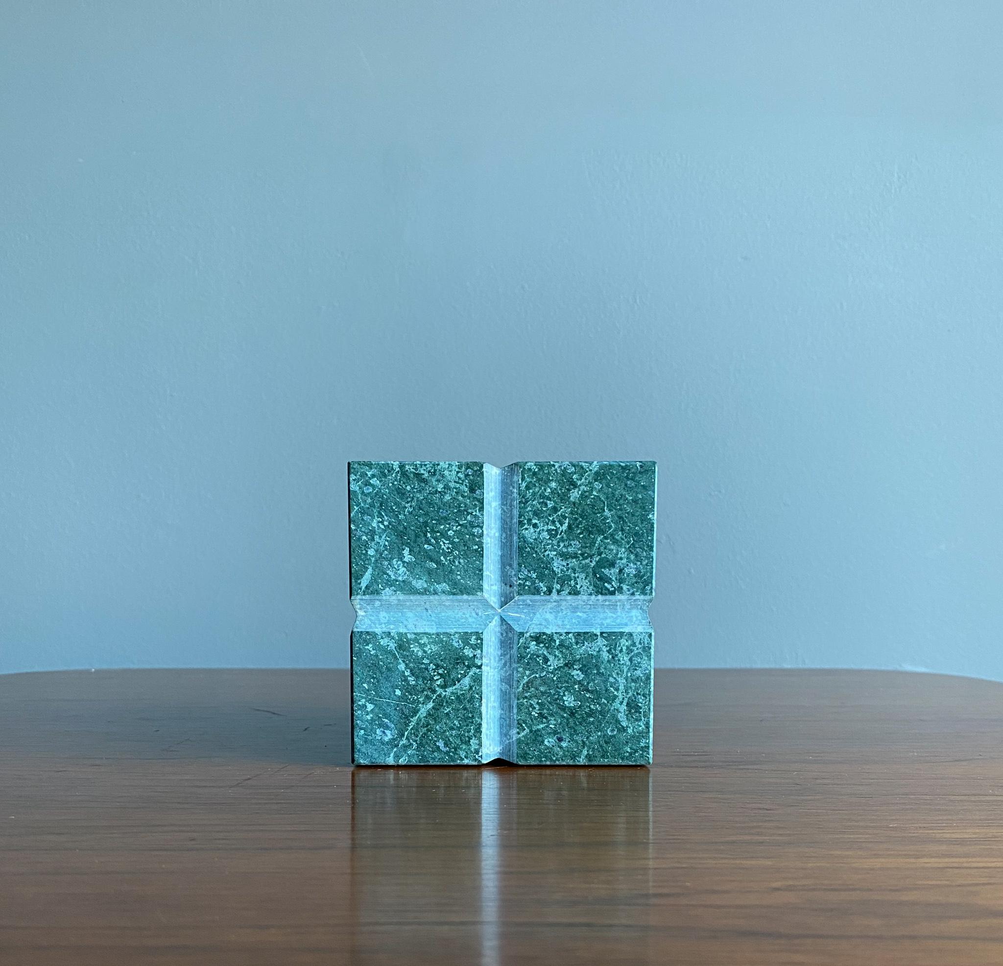 Green Marble Sculptural Object, circa 1980 For Sale at 1stDibs