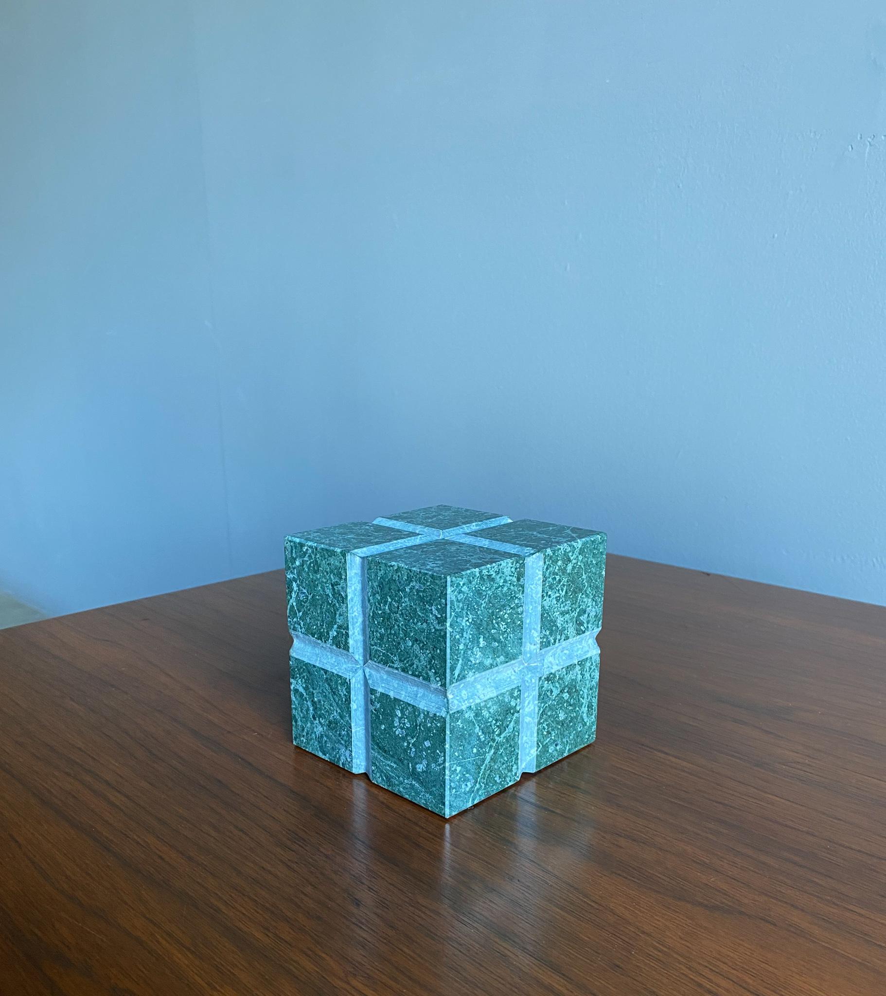 Green Marble Sculptural Object, circa 1980 For Sale at 1stDibs