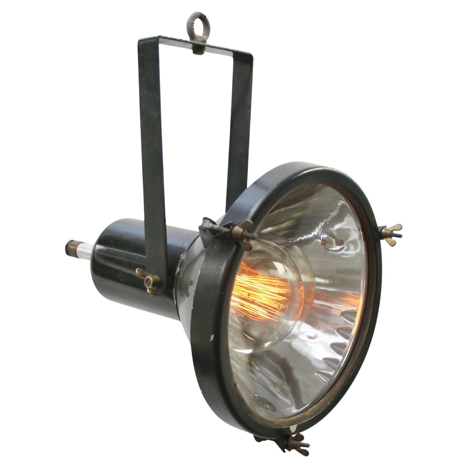 Green Metal Vintage Industrial Clear Glass Wall Ceiling Ship Spotlight ...