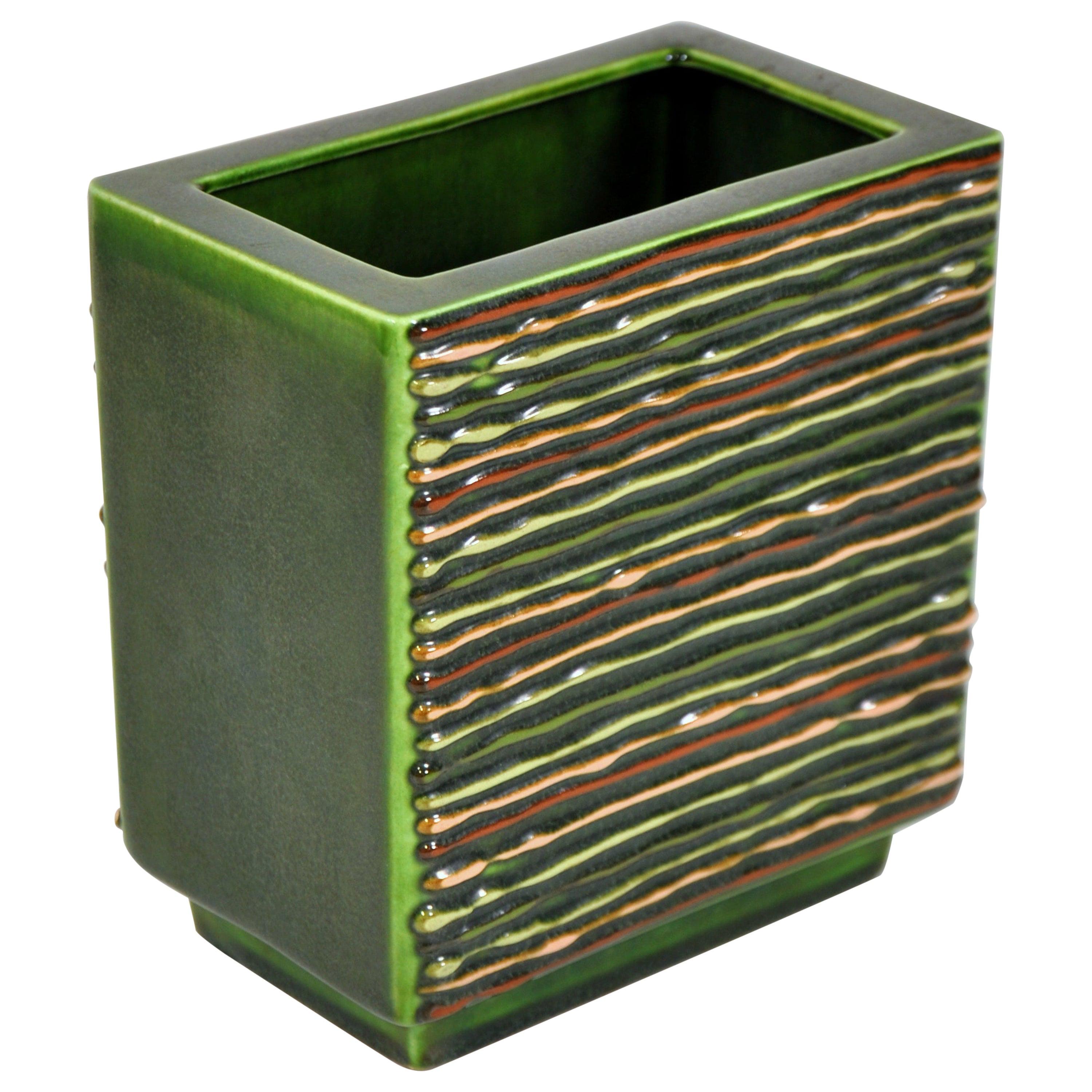 Green Mid-Century California Pottery Vase, USA, 1940s For Sale at ...
