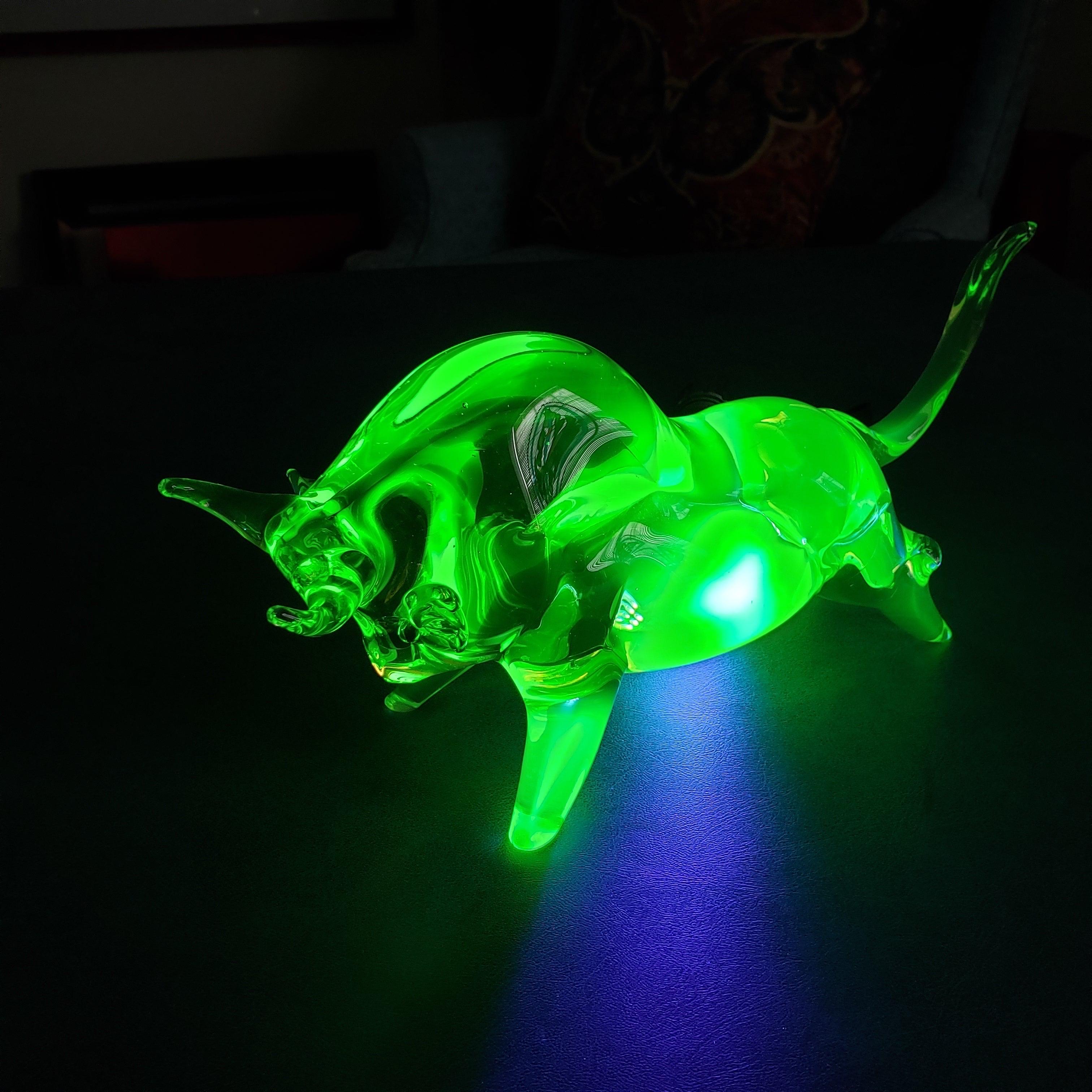 Green Murano Glass Bull at 1stDibs