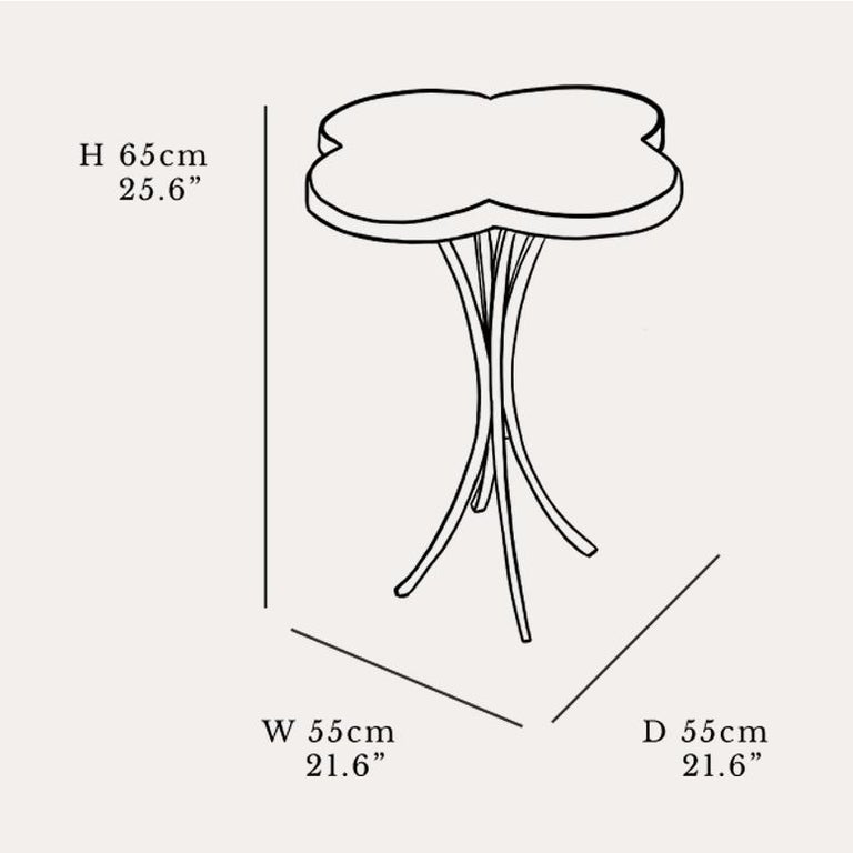 Green Natural Stone Indian Marble Clover Flower Coffee Bedside Table ...