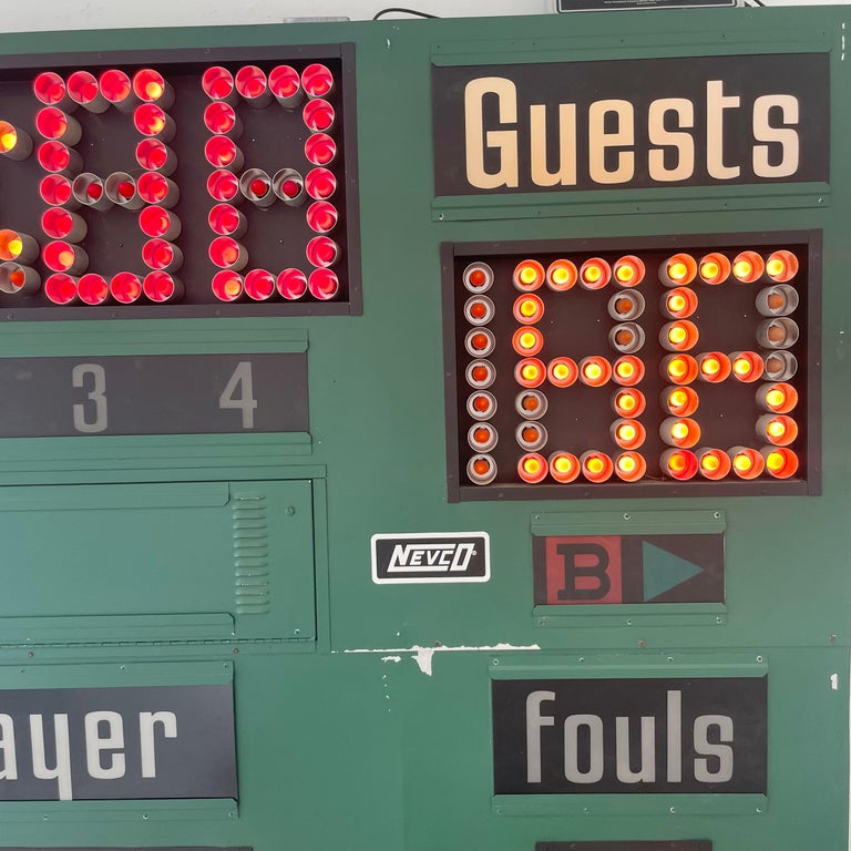 Green Nevco Christmas Light Scoreboard, 1998 For Sale at 1stDibs