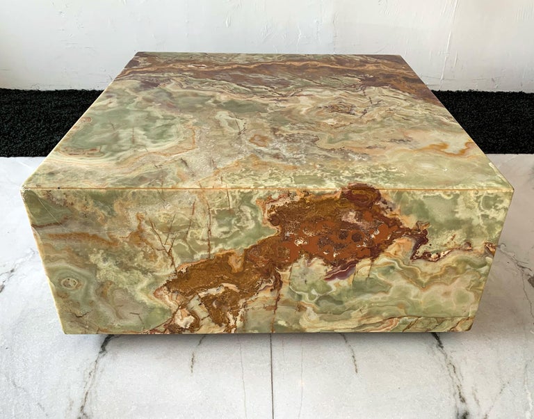 Green Onyx Coffee Table, 1970s at 1stDibs