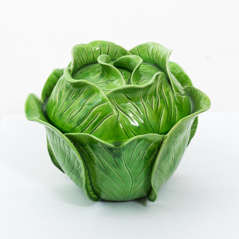 Green Painted Ceramic Cabbage Container by Jean Rogers, circa 1960s at ...