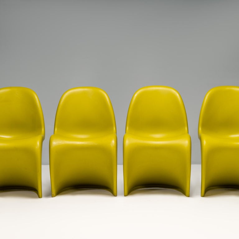 Green Panton Chairs by Verner Panton for Vitra, Set of 6 For Sale at ...