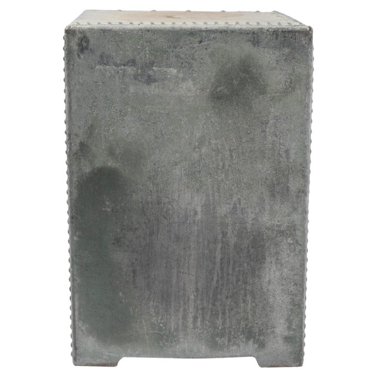 Green Patina Metal Display Plinth For Sale at 1stDibs