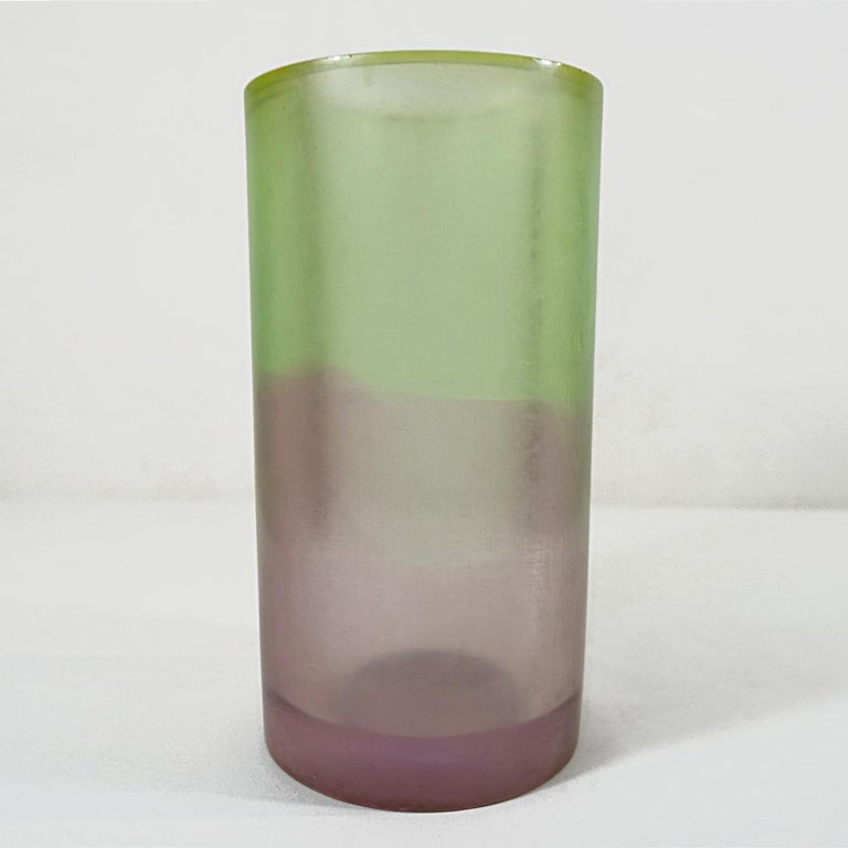Green Purple Resin Vase Postmodern Memphis Style by Steve Zoller For ...