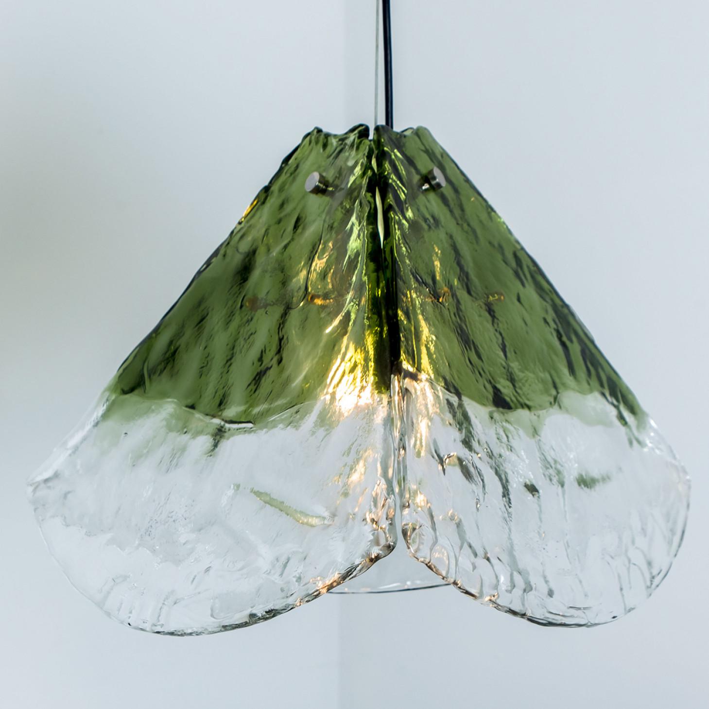Green Pyramid Pendant Light by Carlo Nason, 1960 For Sale at 1stDibs