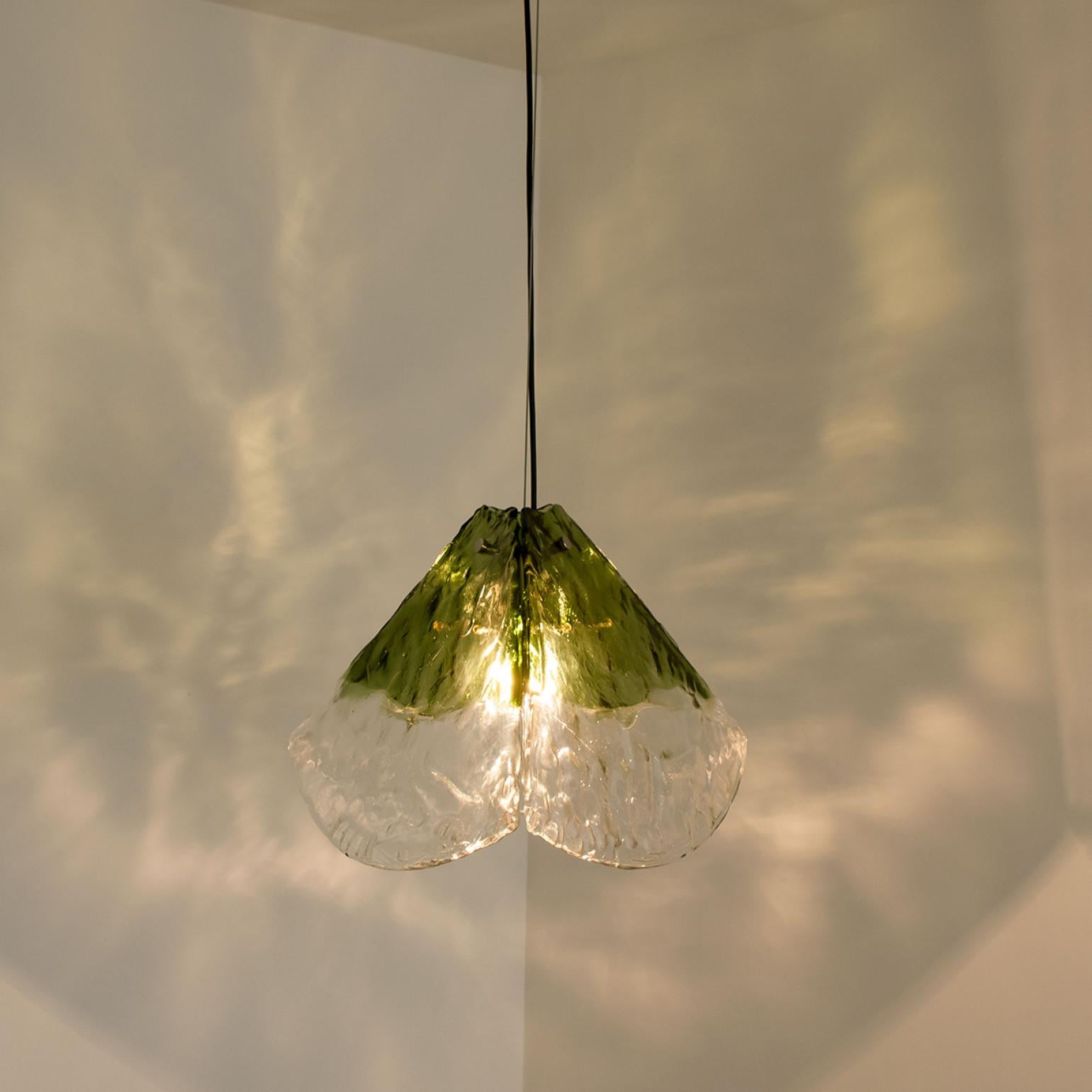 Green Pyramid Pendant Light by Carlo Nason, 1960 For Sale at 1stDibs