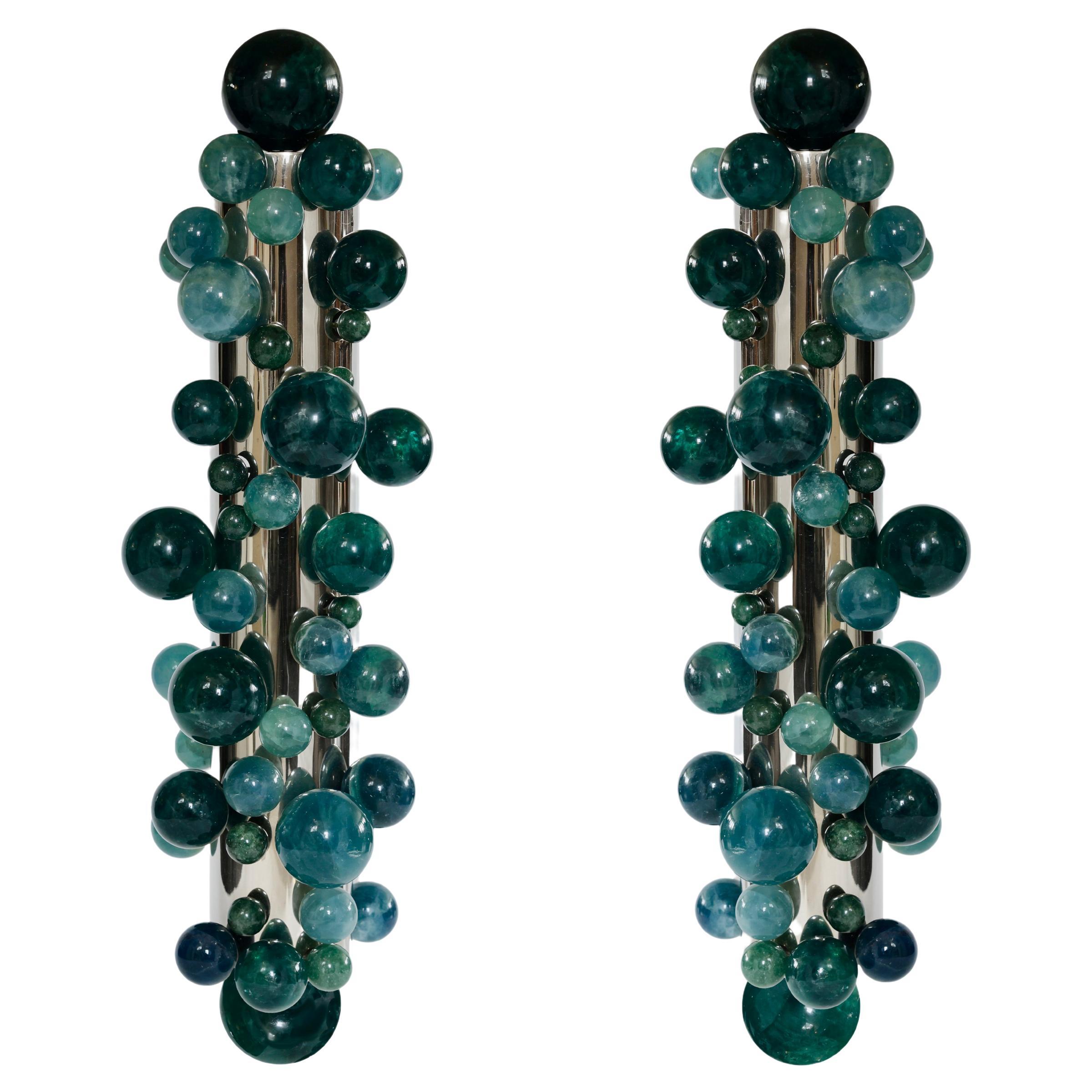 Green Quartz Bubbles sconces by Phoenix For Sale at 1stDibs