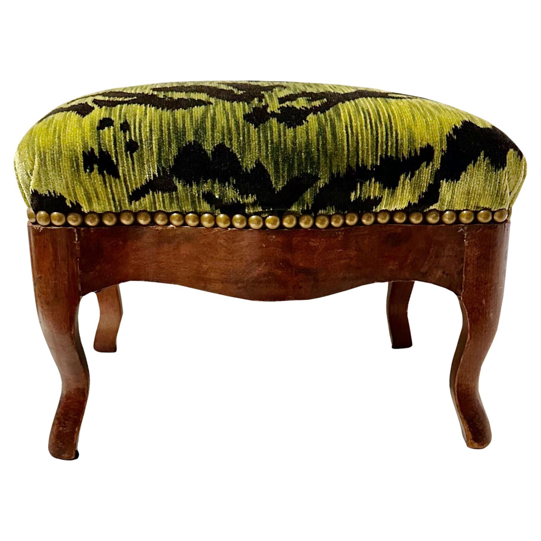 Green Scalamandre Stool For Sale at 1stDibs