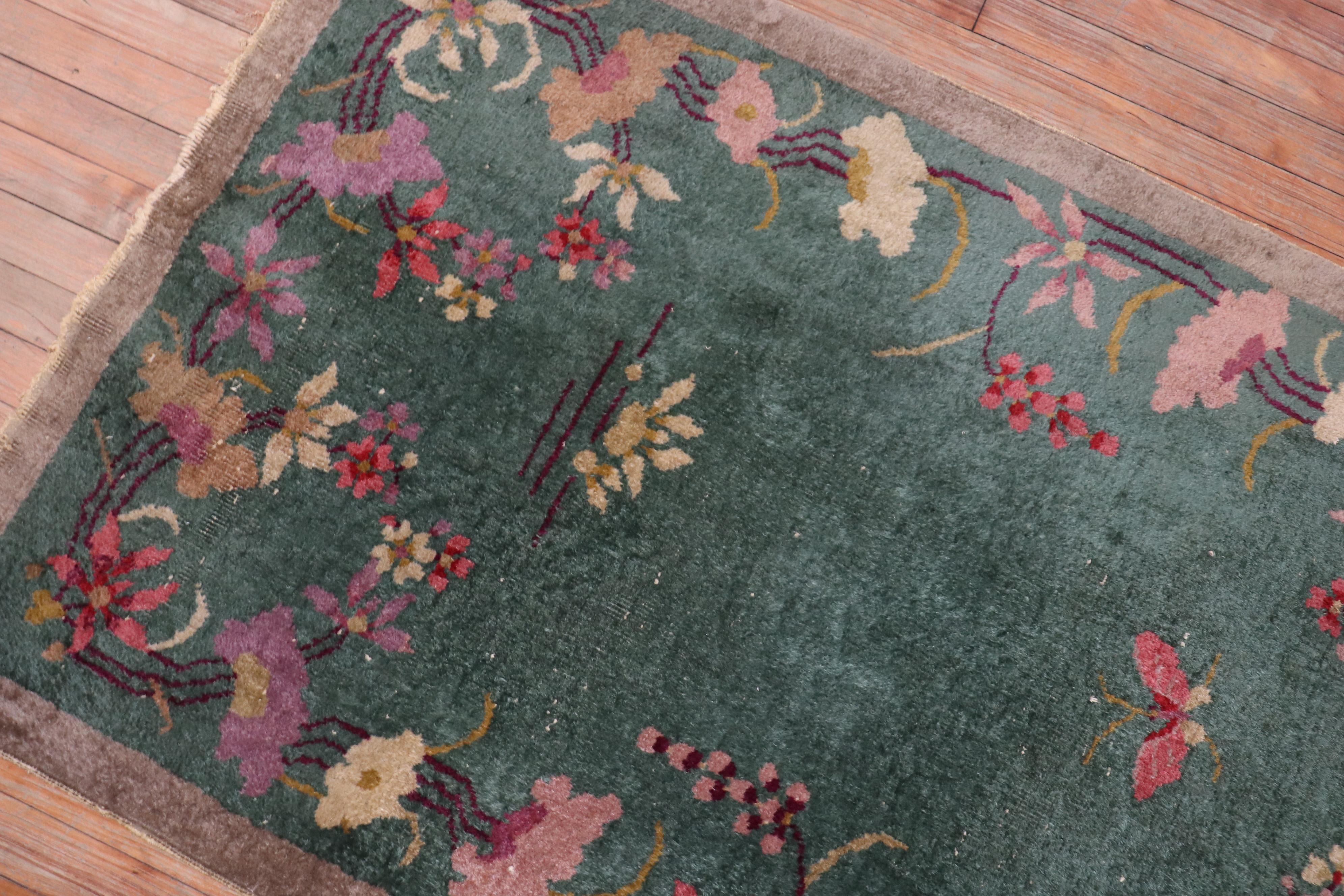 Green Scattter Chinese Art Deco Rug For Sale at 1stDibs | chinese art ...