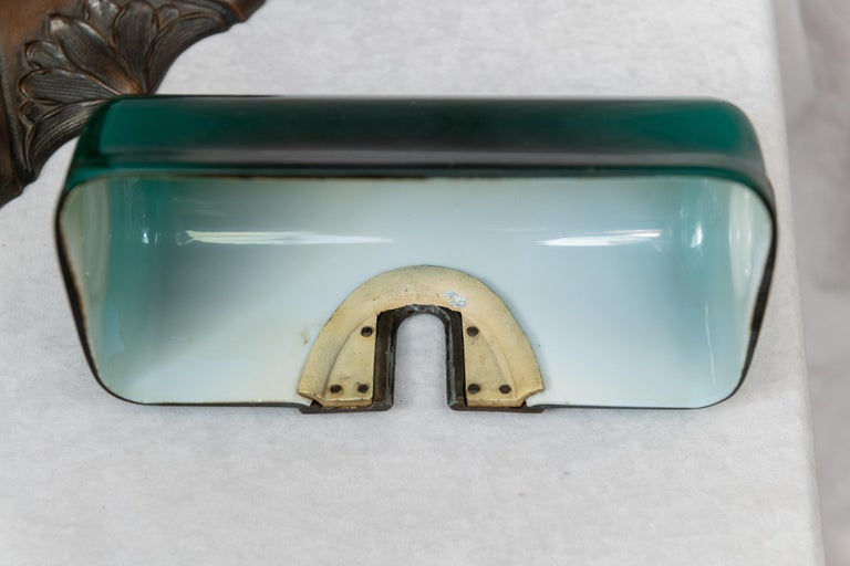 Green Shade Banker's Desk Lamp signed ''Verdelite", circa 1917 at 1stDibs