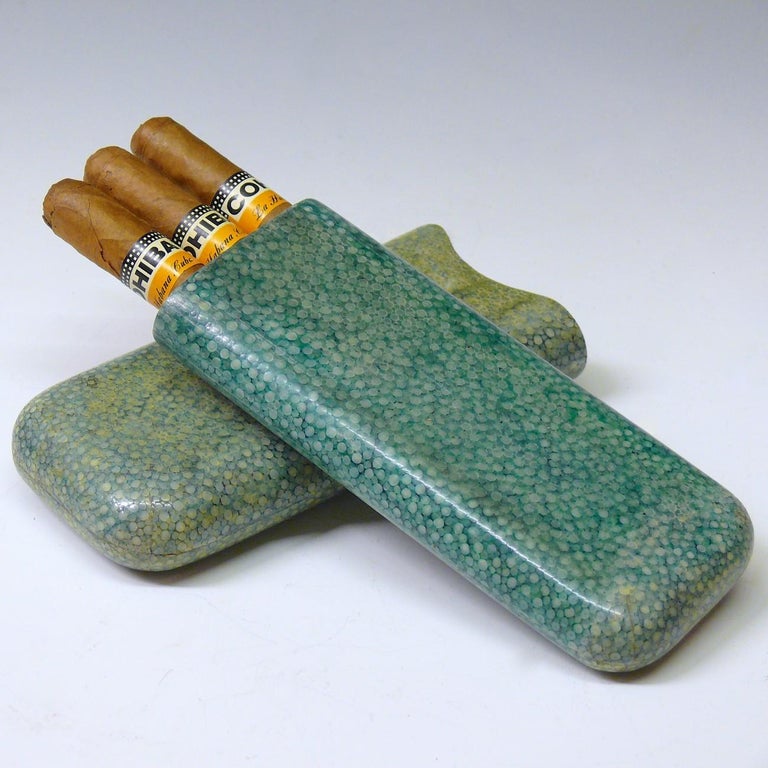 Green Shagreen Cigar Case, circa 1920 at 1stDibs