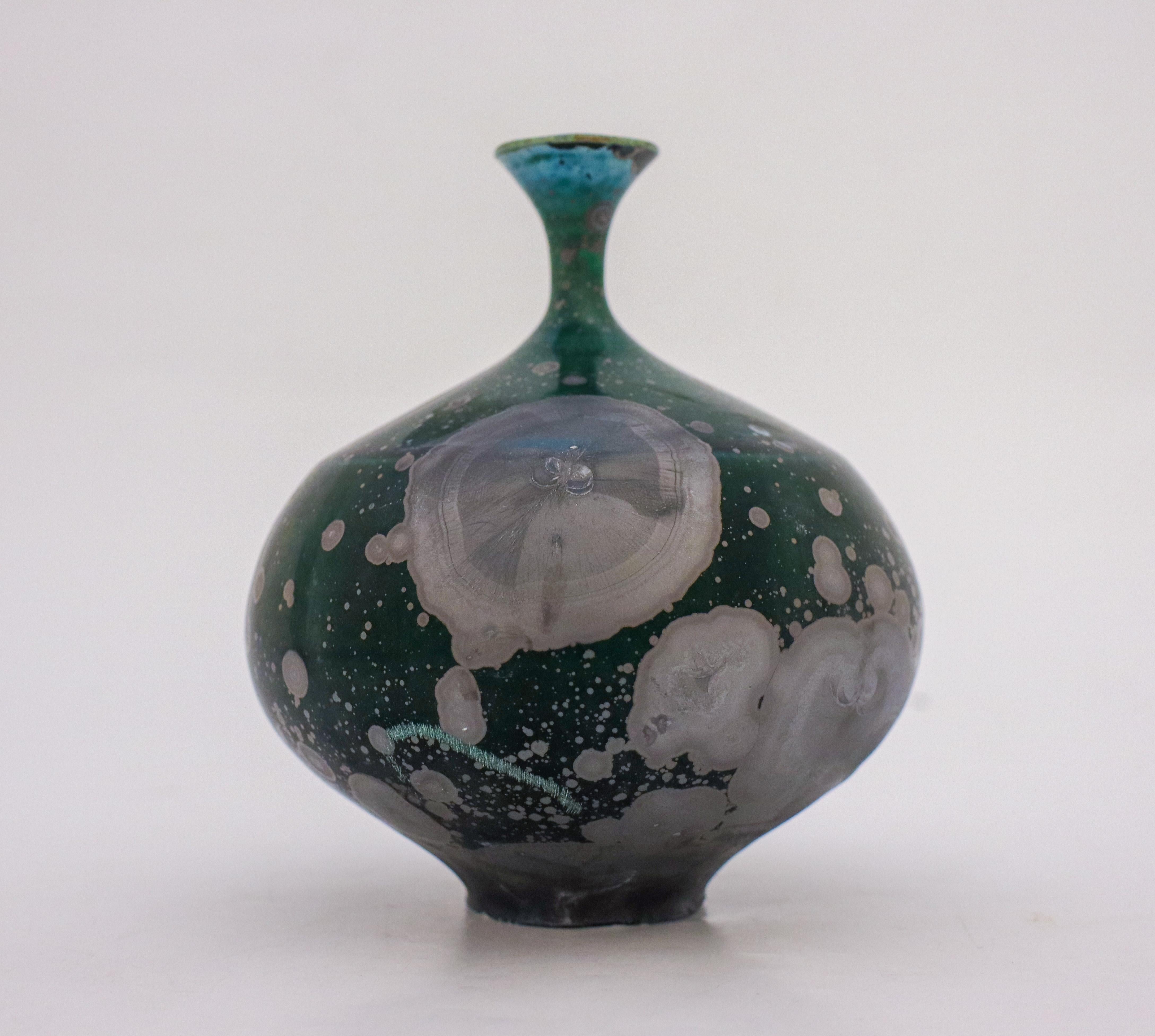 Green Vase Crystalline Glaze, Isak Isaksson, Contemporary Sweden ...