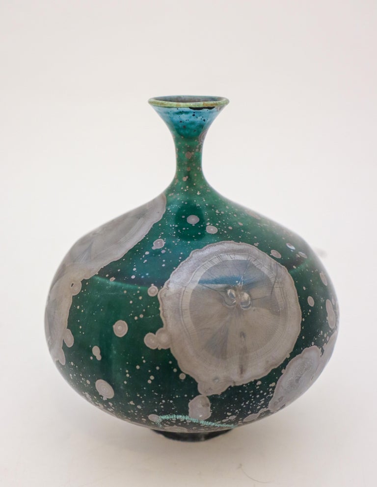 Green Vase Crystalline Glaze, Isak Isaksson, Contemporary Sweden ...