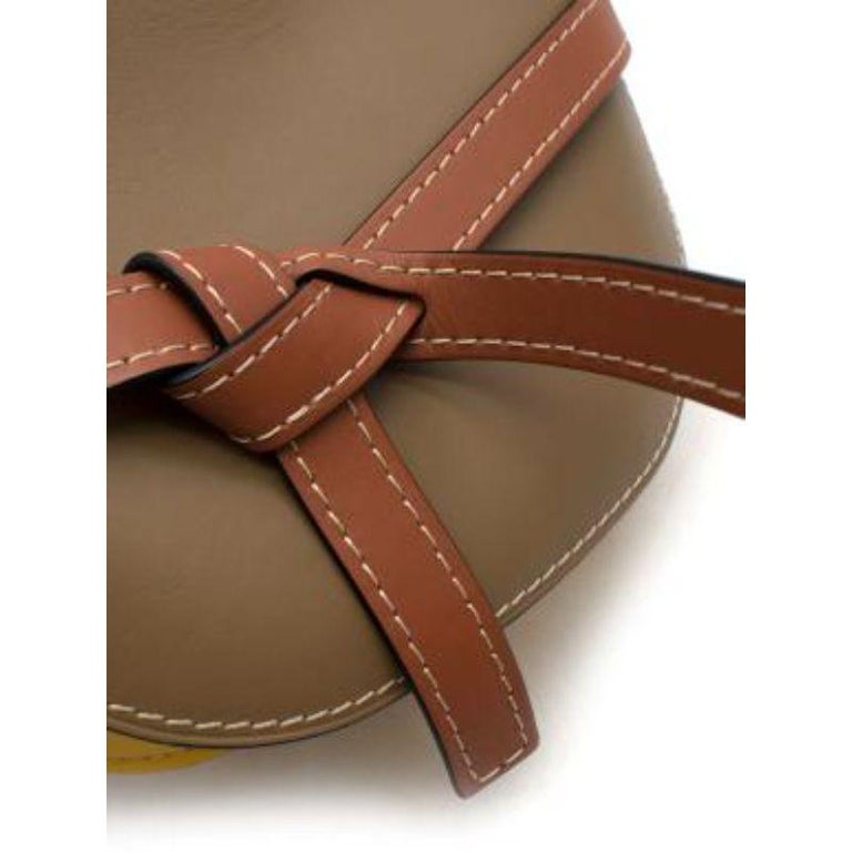 Green and yellow leather small Gate bag For Sale at 1stDibs