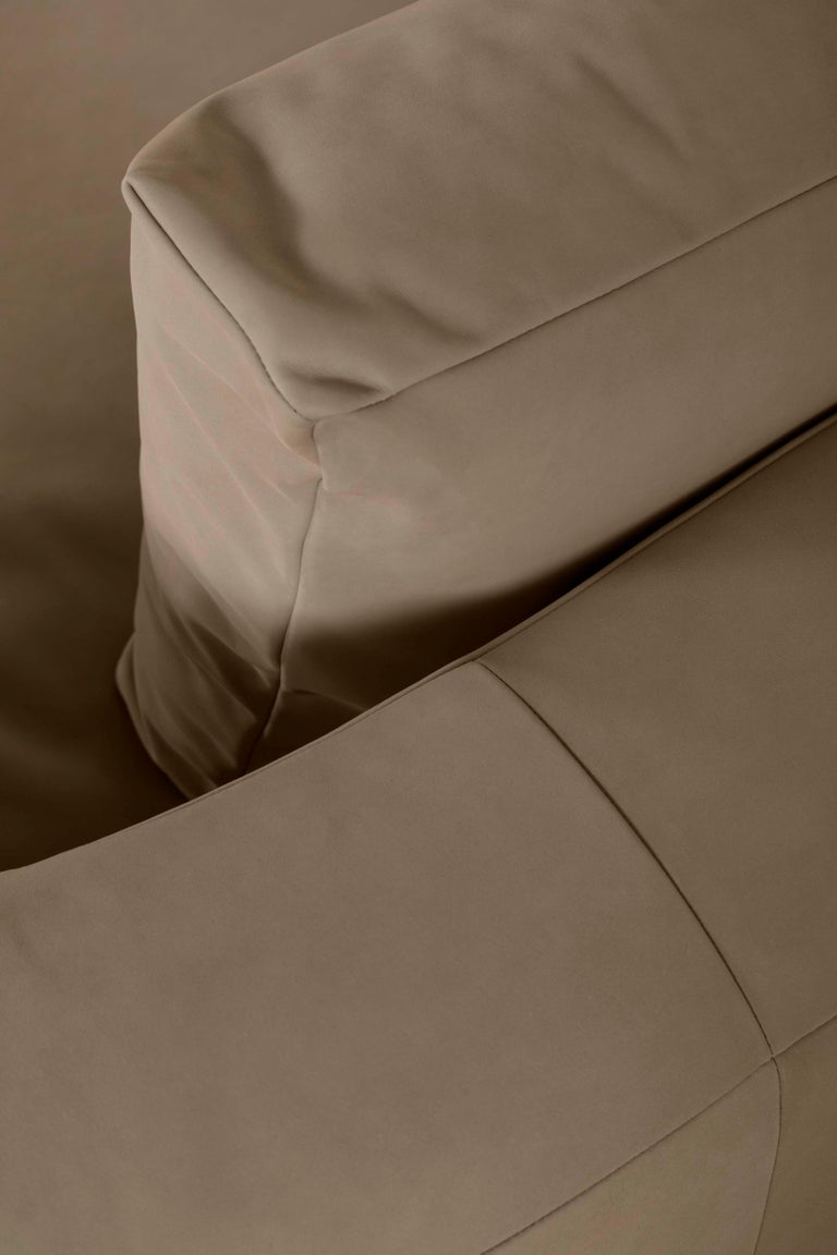 Greenapple Sofa Chaise, Sand Wave Sofa, Light-Brown, Handmade in ...