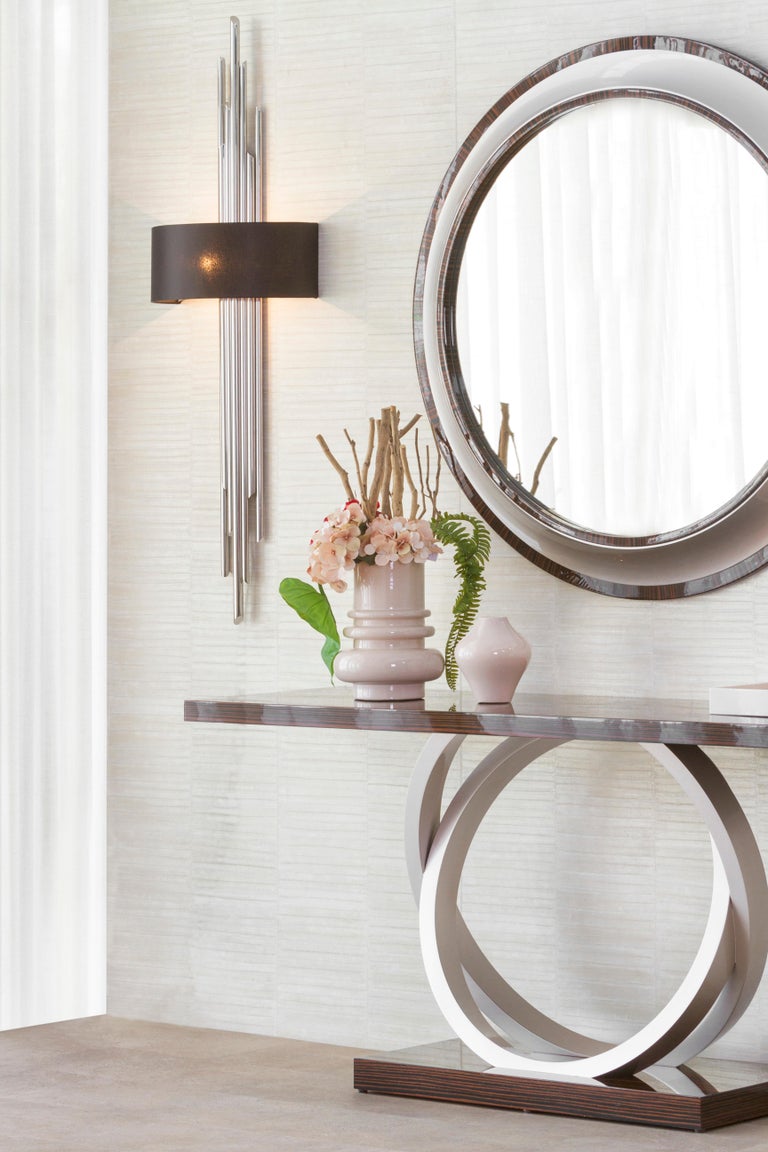 Greenapple Wall Mirror, Grifo Wall Mirror, Silver Leaf, Handmade in Portugal For Sale at 1stDibs