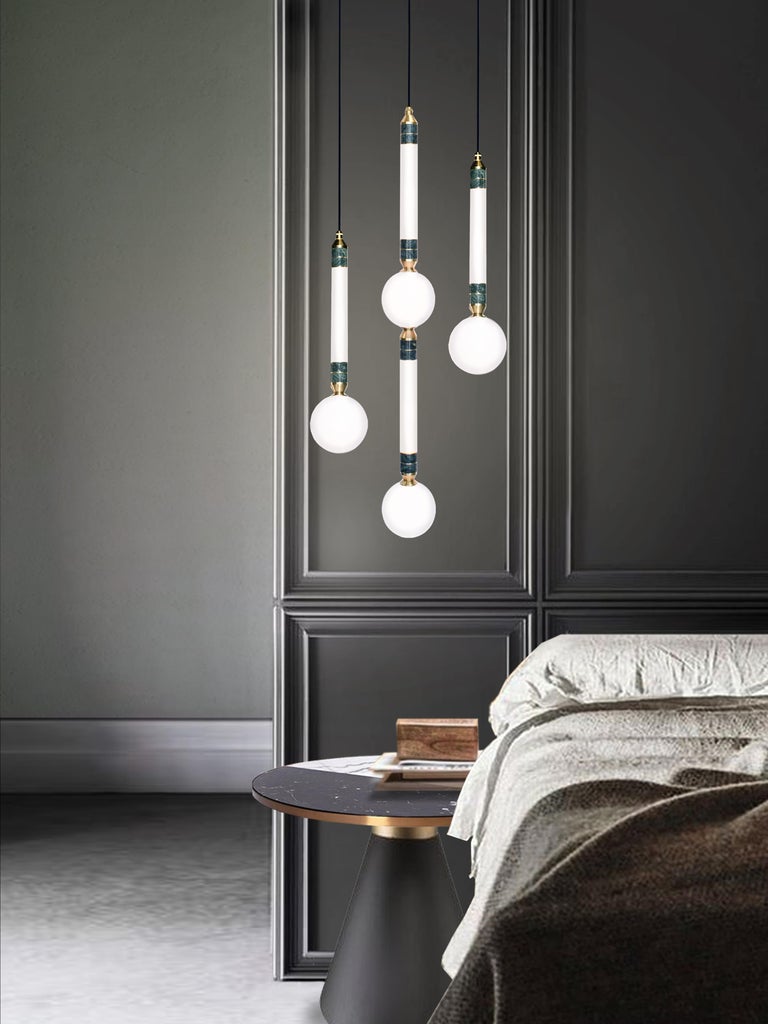 Greenstone 3-Piece 'Greenstone, Brass and Crystal Glass with Integrated ...