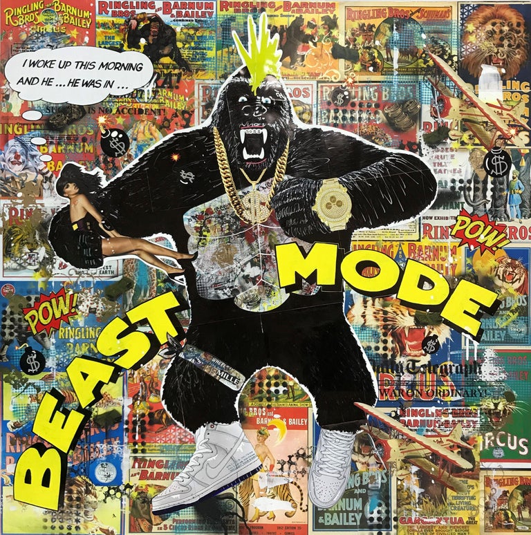 Greg Beebe - Animal, Mixed Media on Canvas For Sale at 1stDibs