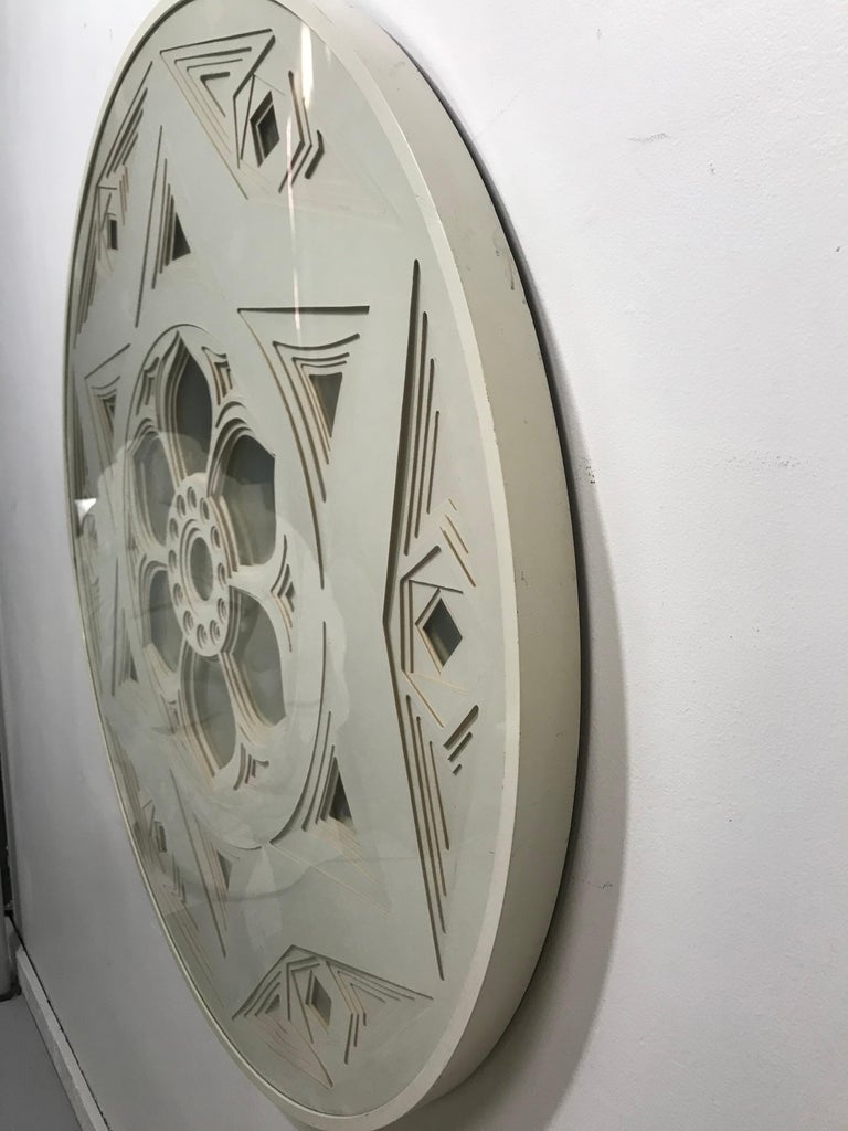 Greg Copeland Three-Dimensional Wall Sculpture Disk Mirror 1970s 3-D ...
