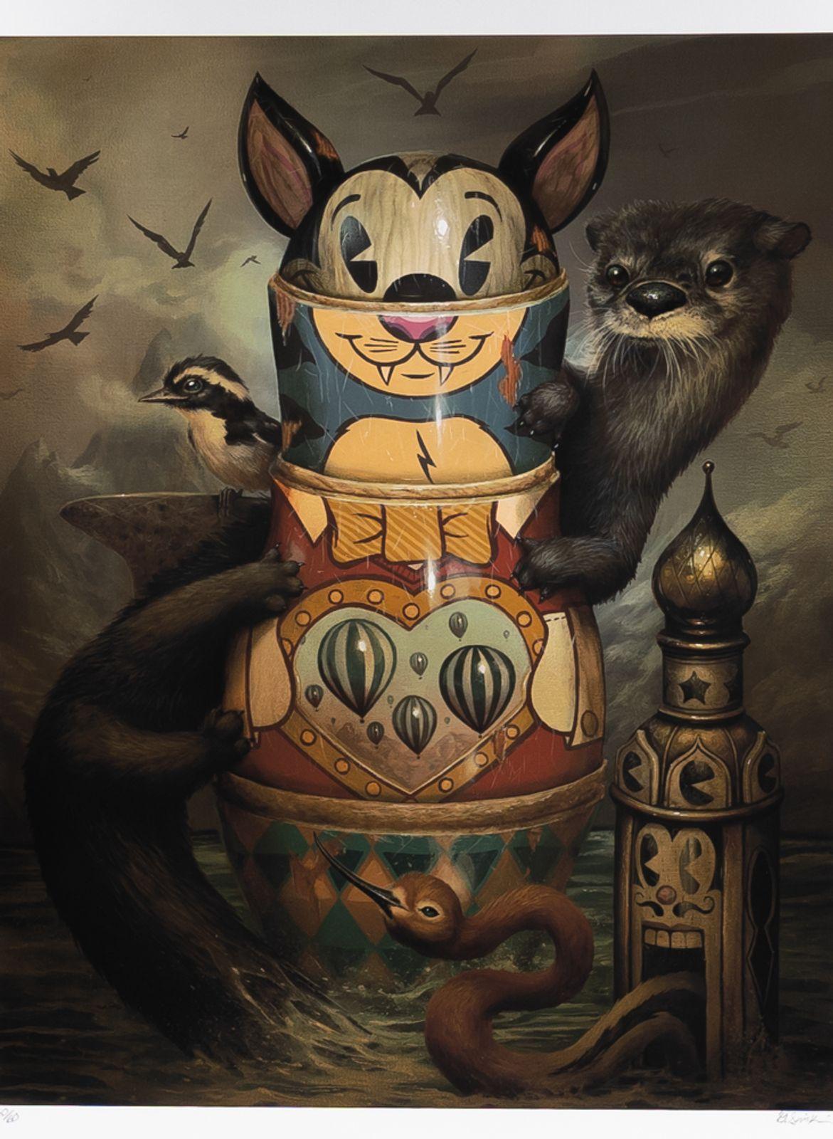 James Bartholomew - James Bartholomew, Ewe on Blue, Limited Edition ...