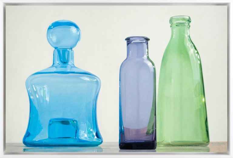 Greg Haynes - "Vintage Glass III" Realistic Colored Glass Oil Painting ...