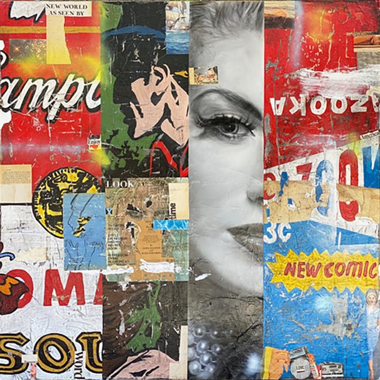 Greg Miller - New World, Greg Miller, 2023_Acrylic, Collage (Pop Art ...