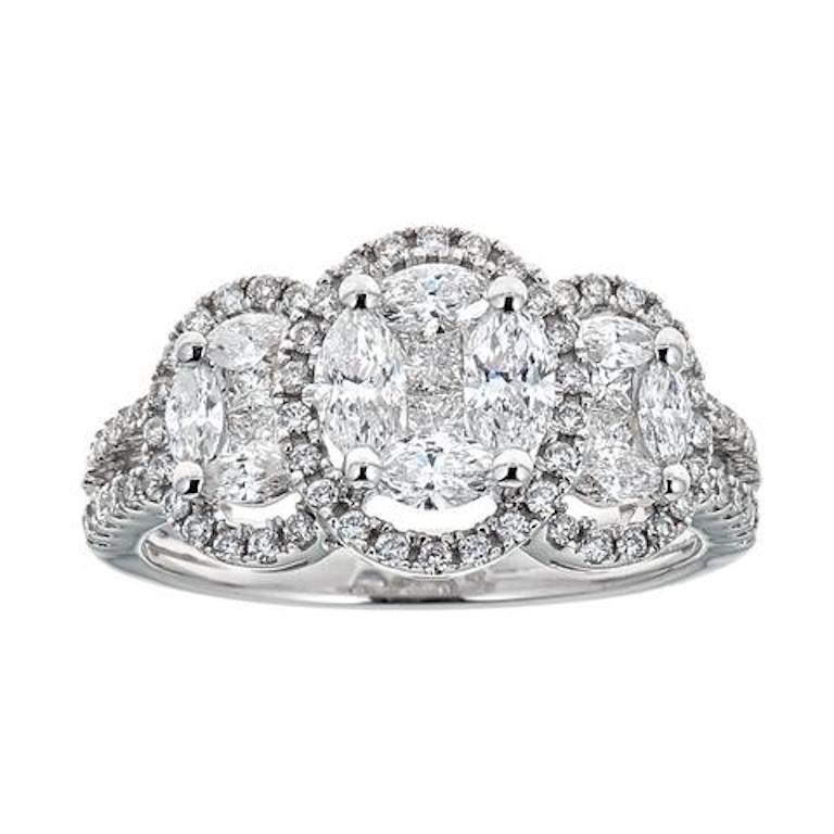 Natural 0.50 Carat Diamond Engagement Ring 14 Karat White Gold By Gregg ...