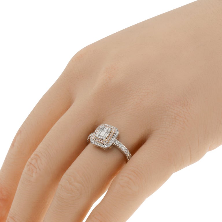 Gregg Ruth 14k Gold, White Diamond and Pink Diamond Engagement Ring For ...