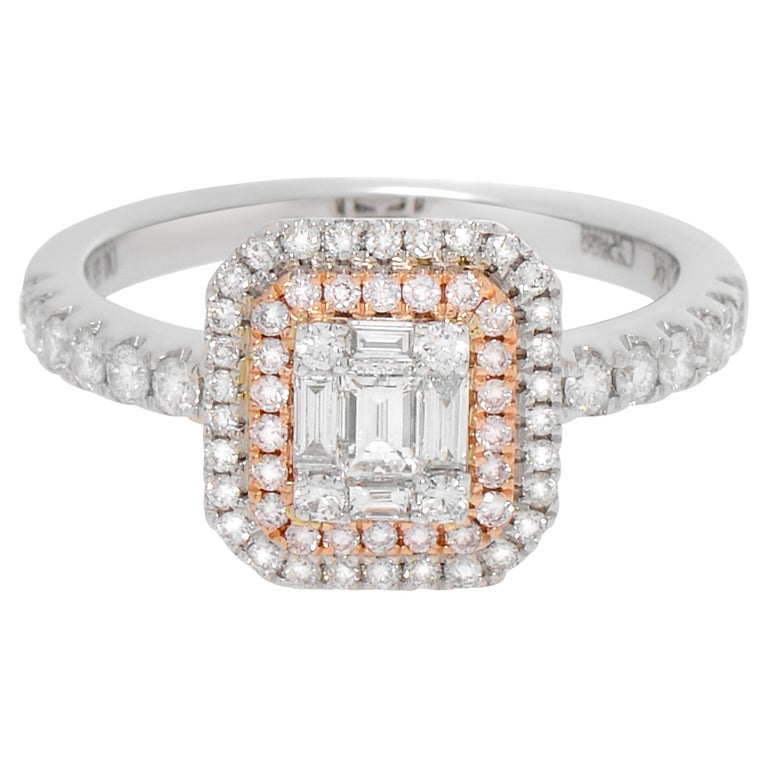 Gregg Ruth 14k Gold, White Diamond and Pink Diamond Engagement Ring For ...