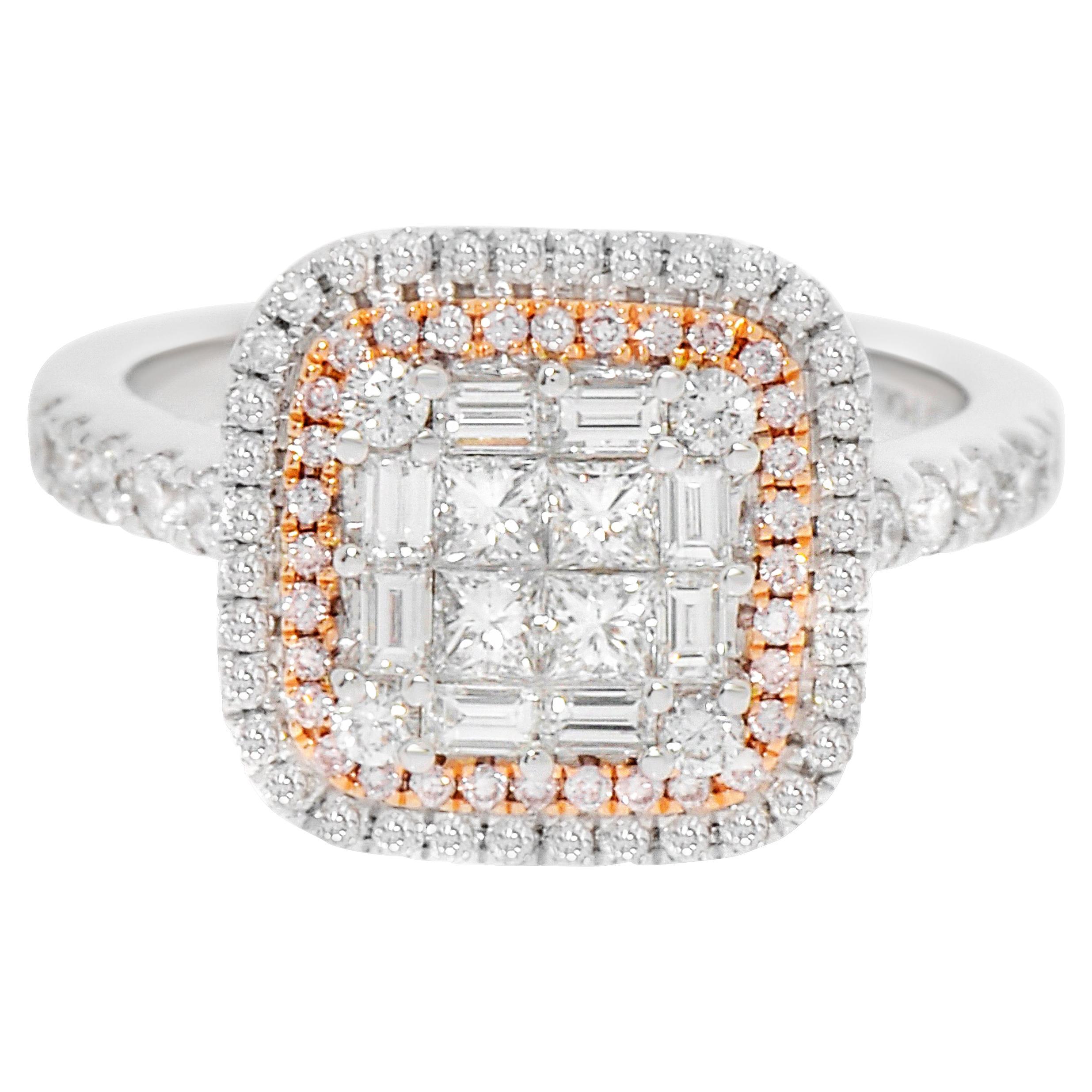 Gregg Ruth 14k Gold, White Diamond and Pink Diamond Engagement Ring For ...