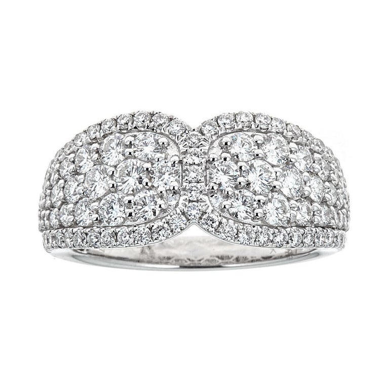 Gregg Ruth 1.60 Carat Diamond Fine 18 Karat White Gold Engagement Ring ...
