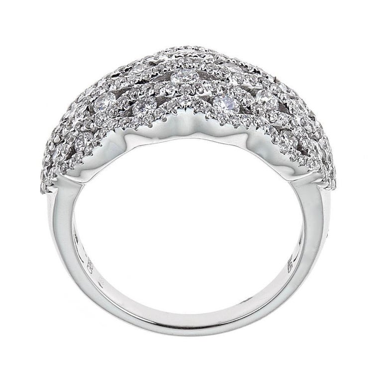 Gregg Ruth 18 Karat White Gold and 1.65 Carat Diamond Cocktail Fashion ...