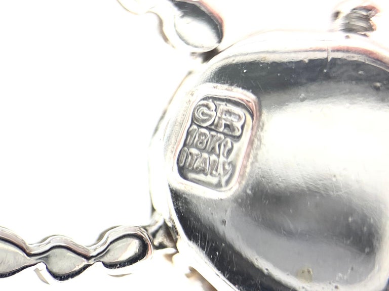 Gregg Ruth 18 Karat White Gold Emerald and Diamond Bracelet at 1stDibs