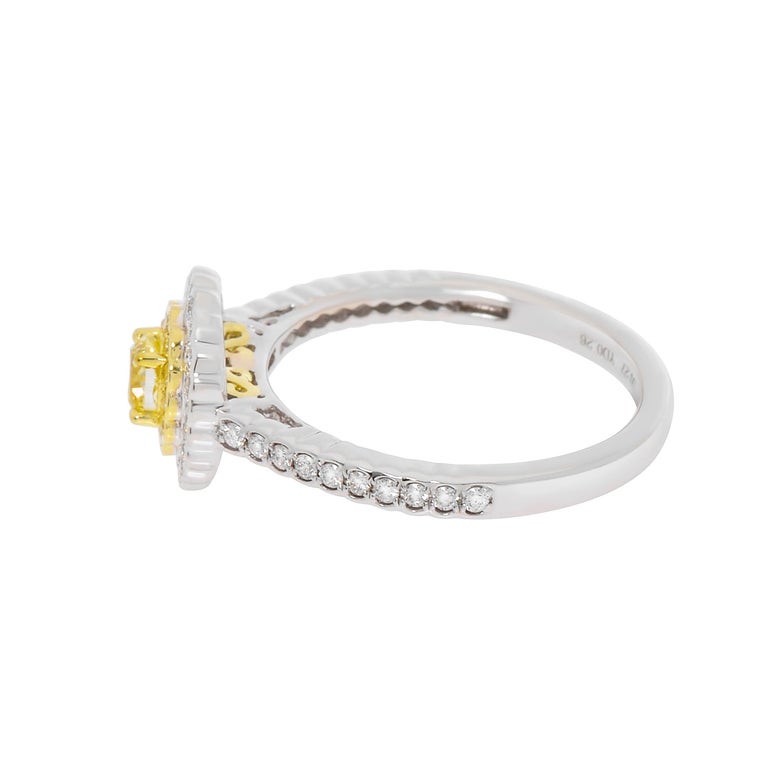 Gregg Ruth 18k Gold, Fancy Yellow Diamond Engagement Ring For Sale at ...