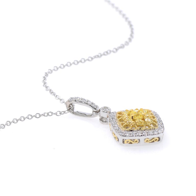 Gregg Ruth 18k Gold, Fancy Yellow Diamond and White Diamond Pendant ...