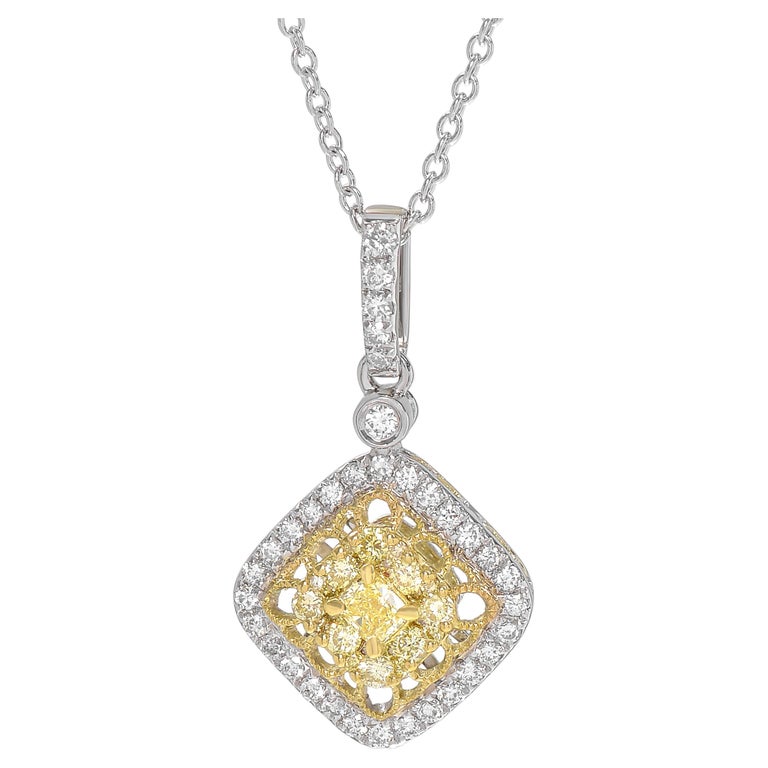 Gregg Ruth 18k Gold, Fancy Yellow Diamond and White Diamond Pendant ...