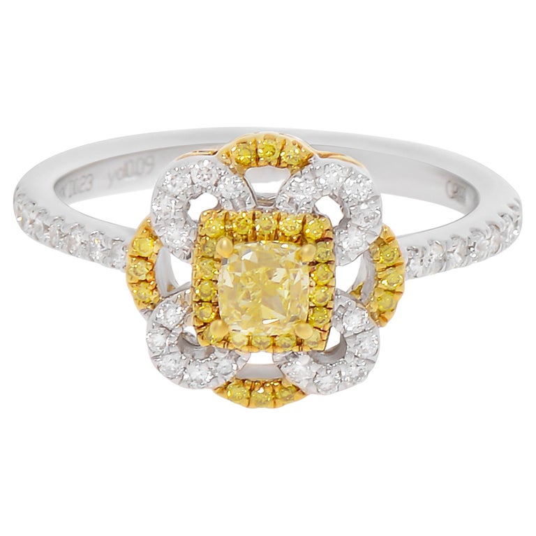 Gregg Ruth 18k Gold, Fancy Yellow Diamond and White Diamond Ring For ...