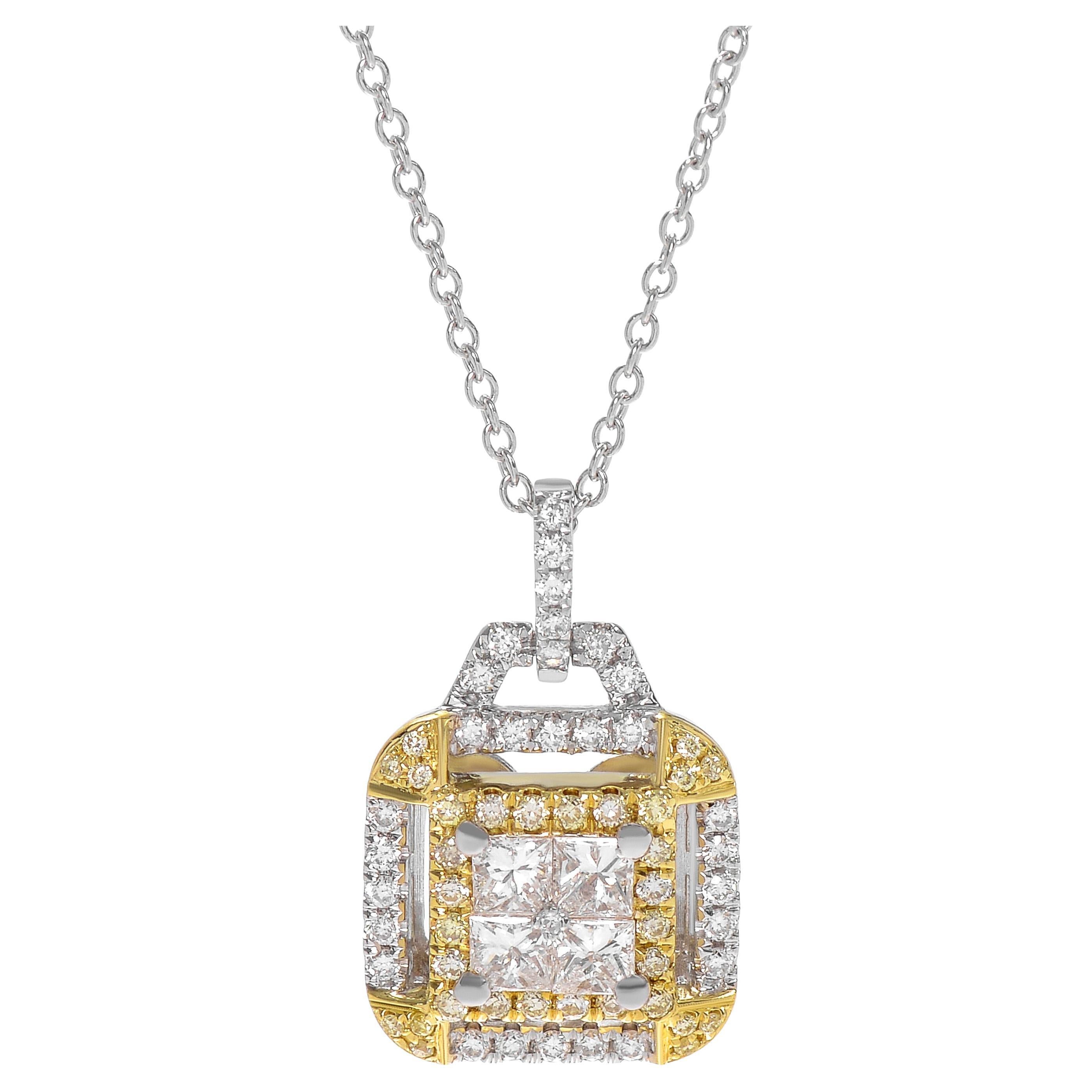 Gregg Ruth 18k Gold, White Diamond and Pink Diamond Pendant Necklace ...