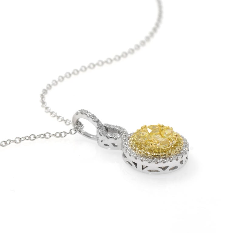 Gregg Ruth 18k White Gold, White Diamond and Fancy Yellow Diamond ...